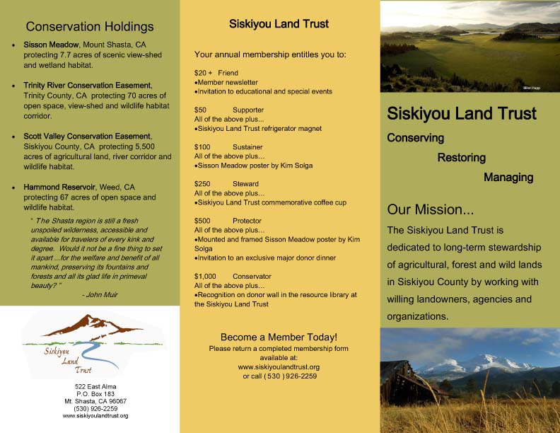 Brochure - Siskiyou Land Trust